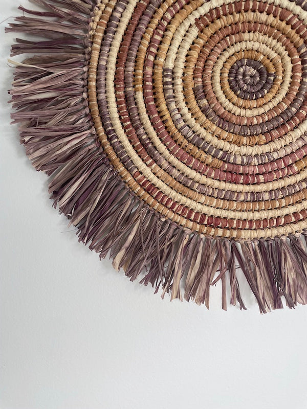 Fringed Mat or Wall Art - The Raffia Connection