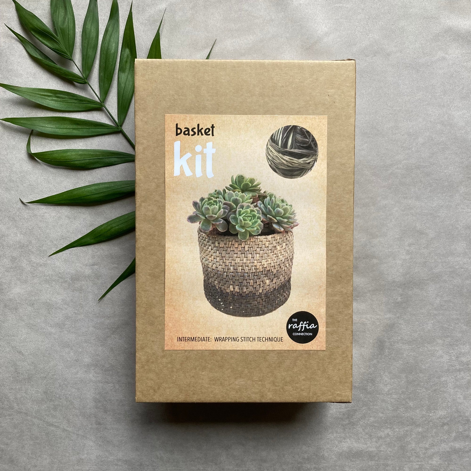 Raffia Basket Kit - Ombré Grey - The Raffia Connection
